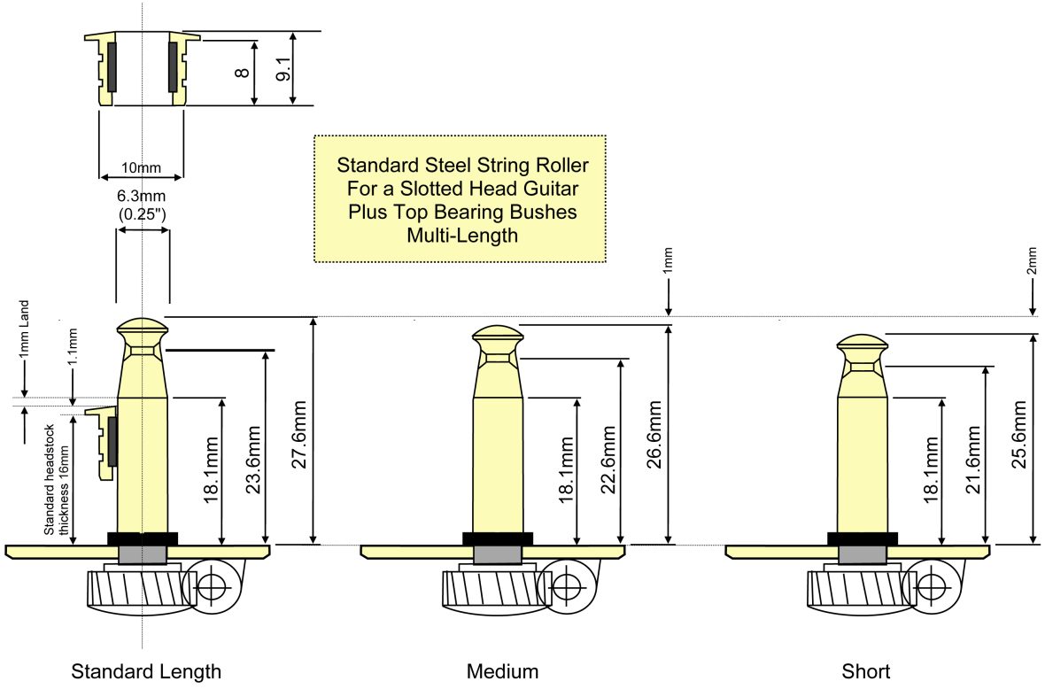 String Rollers - Rodgers Tuning Machines